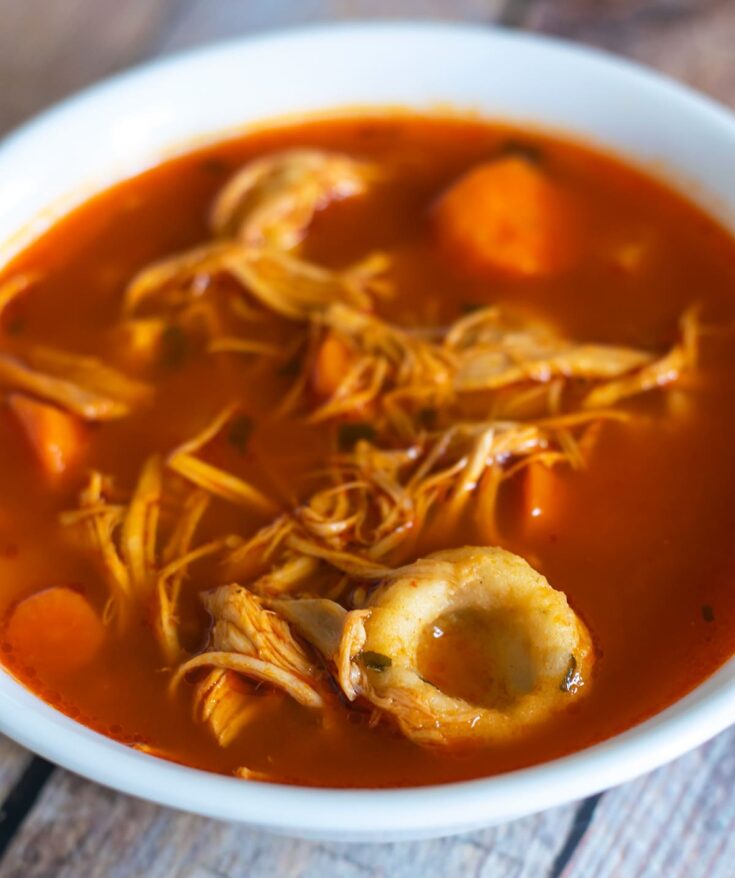 Tesmole de Pollo (Soup with Mexican Dumplings) - Thrift and Spice