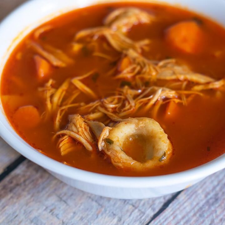 Tesmole de Pollo (Soup with Mexican Dumplings) - Thrift and Spice