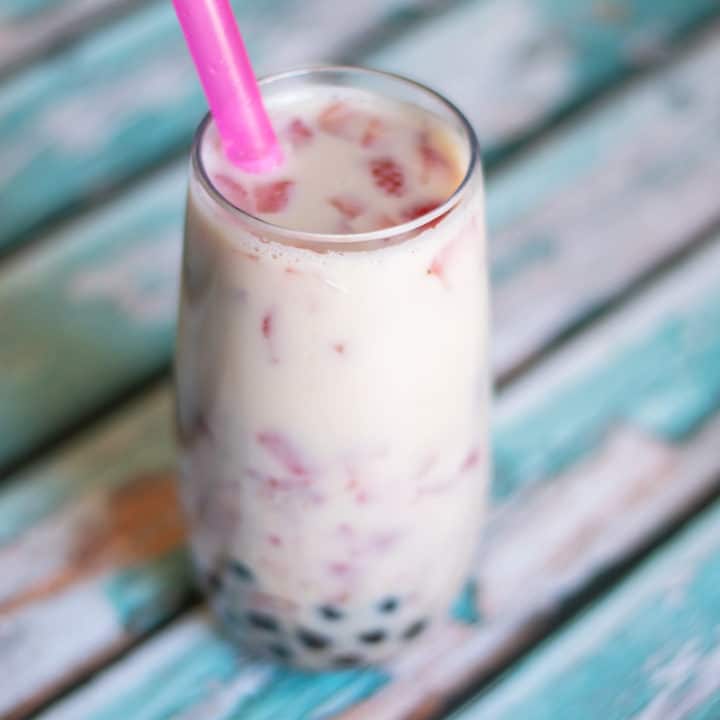 Strawberry Bubble Tea Recipe - Thrift and Spice
