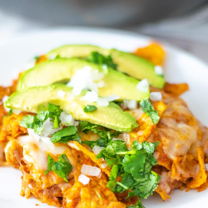 Chilaquiles with Tortilla Chips - Thrift and Spice