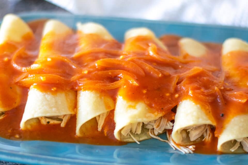 Entomatadas de Pollo (Chicken Entomatdas) - Thrift and Spice