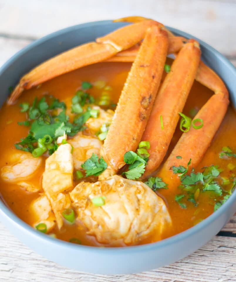 Caldo de Mariscos (Mexican Seafood Soup) - Thrift and Spice