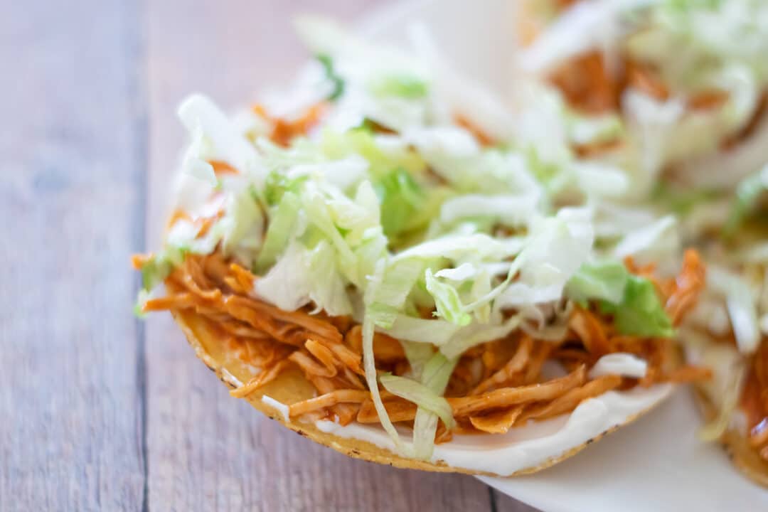 Tostadas de Tinga (Chicken Tinga Tostadas) - Thrift and Spice