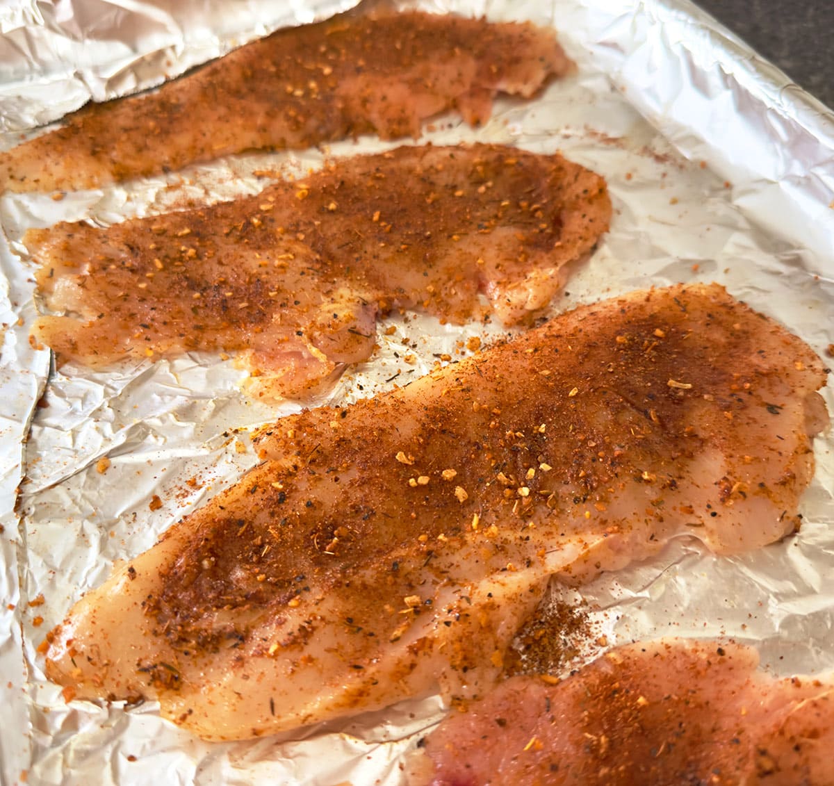 Thin Sliced Chicken Breast with Cajun Seasoning - Thrift and Spice