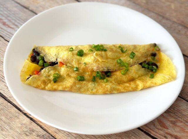 Black Bean Omelet Recipe - Thrift and Spice