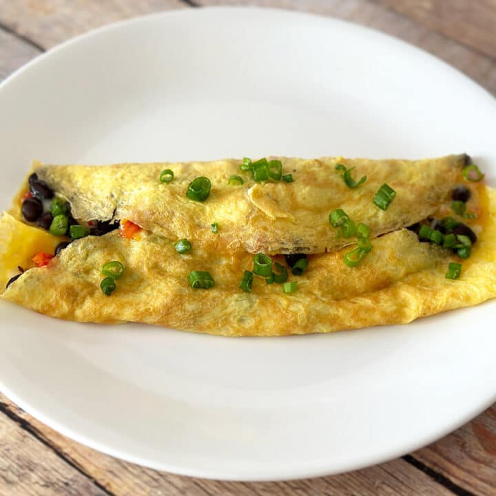 Black Bean Omelet Recipe - Thrift and Spice