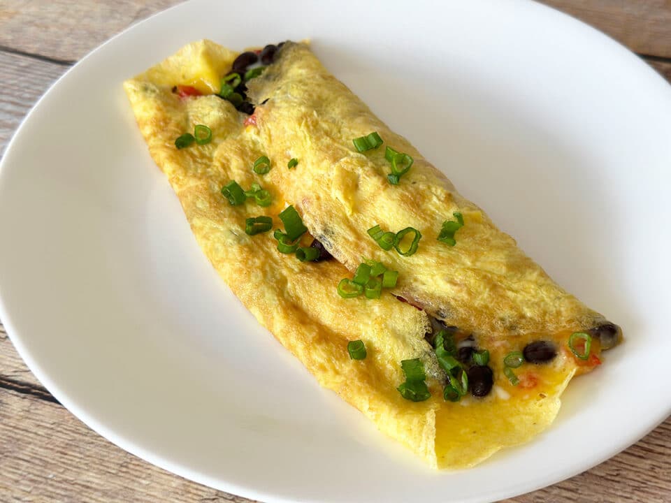Black Bean Omelet Recipe - Thrift and Spice